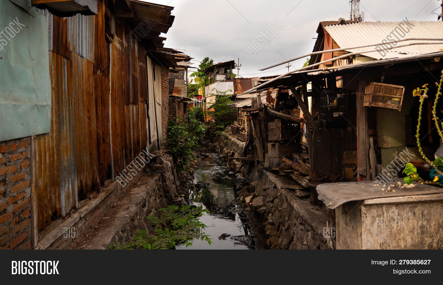 Poor Area Slums Sewers Image & Photo (Free Trial) | Bigstock