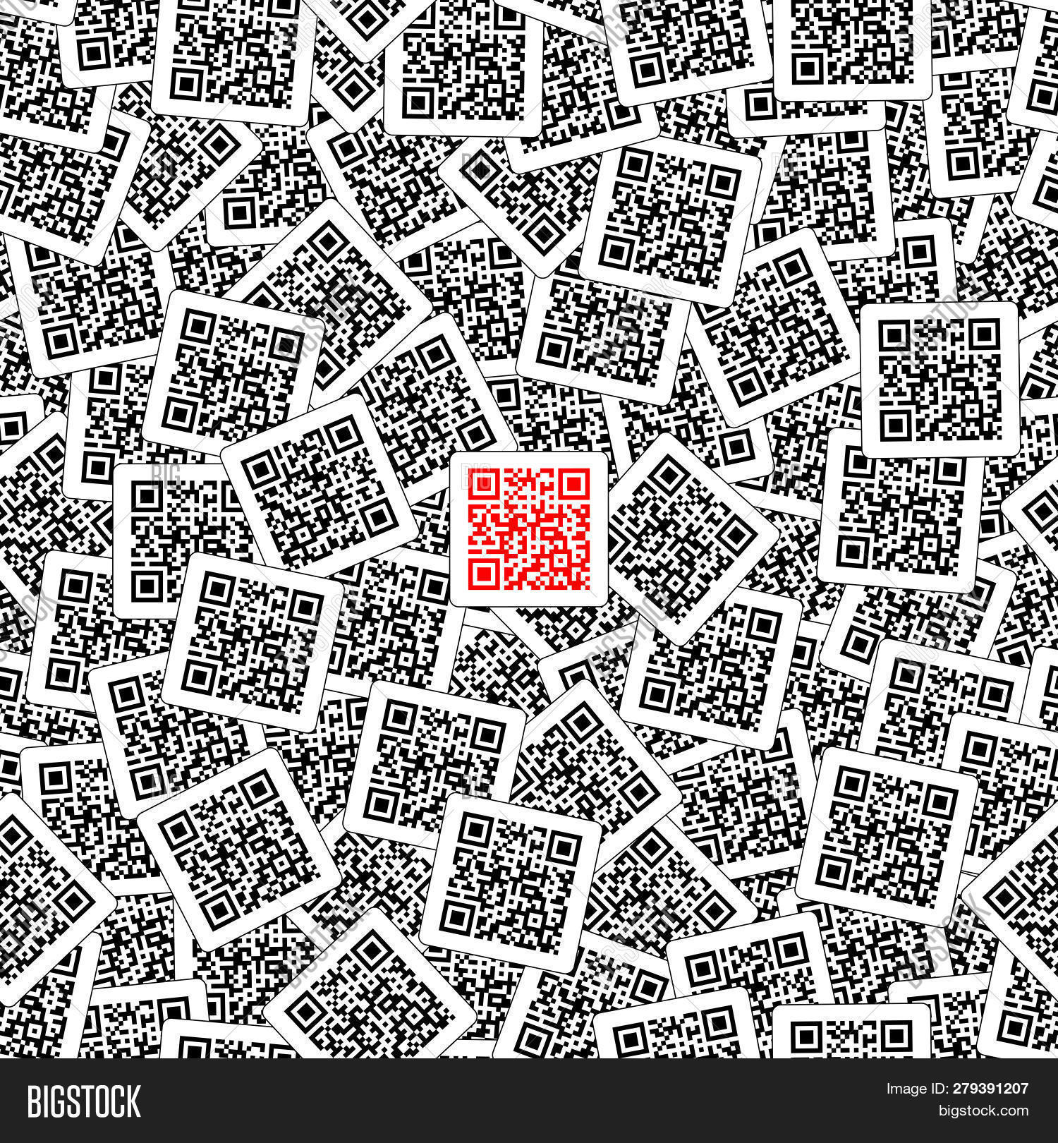 Red Qr-code On Black Vector & Photo (Free Trial) | Bigstock