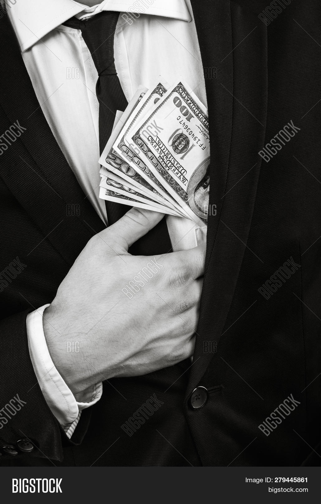 Black Man With Money In Hand