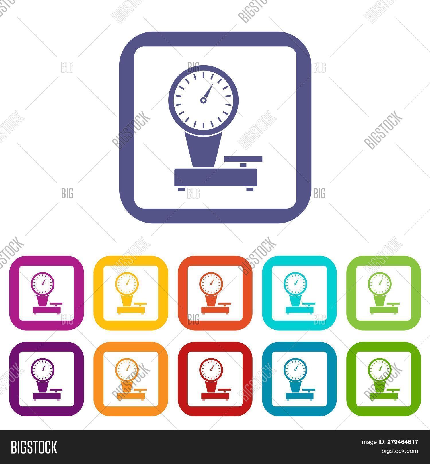 Weight Scale Icons Set Image & Photo (Free Trial) | Bigstock
