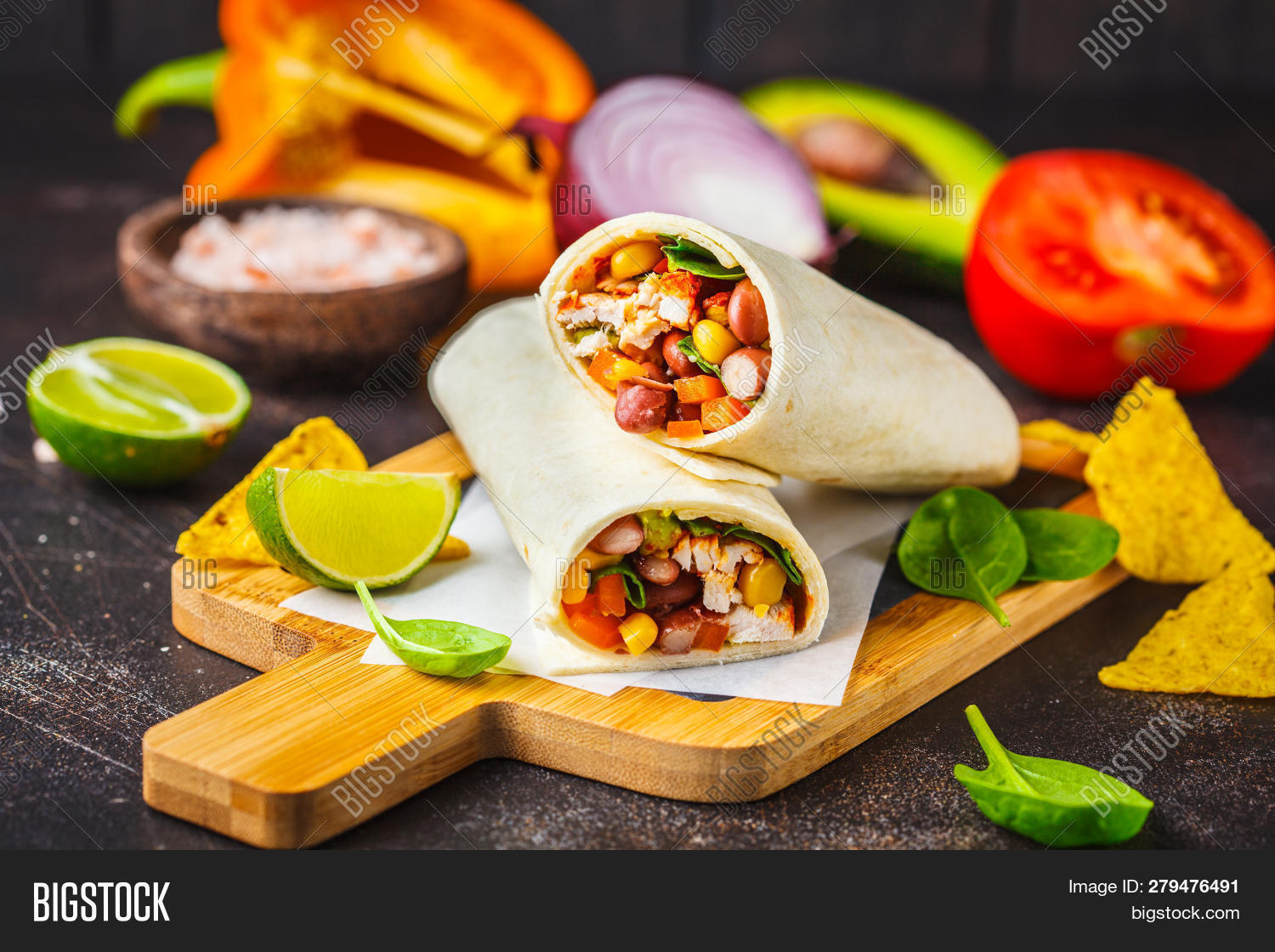 Burritos Wraps Chicken Image & Photo (Free Trial) | Bigstock