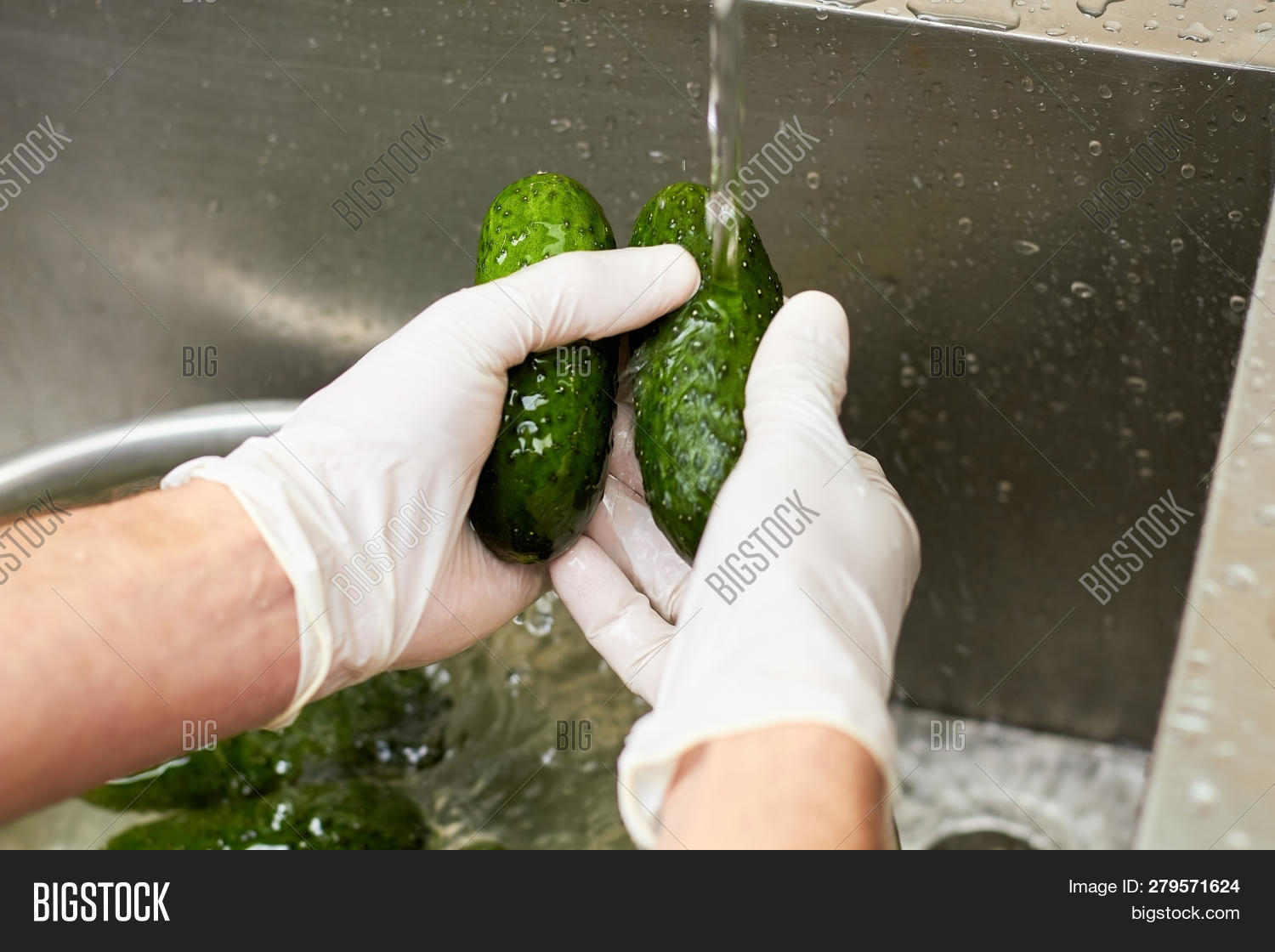 Chef Washing Cucumbers Image & Photo (Free Trial) | Bigstock