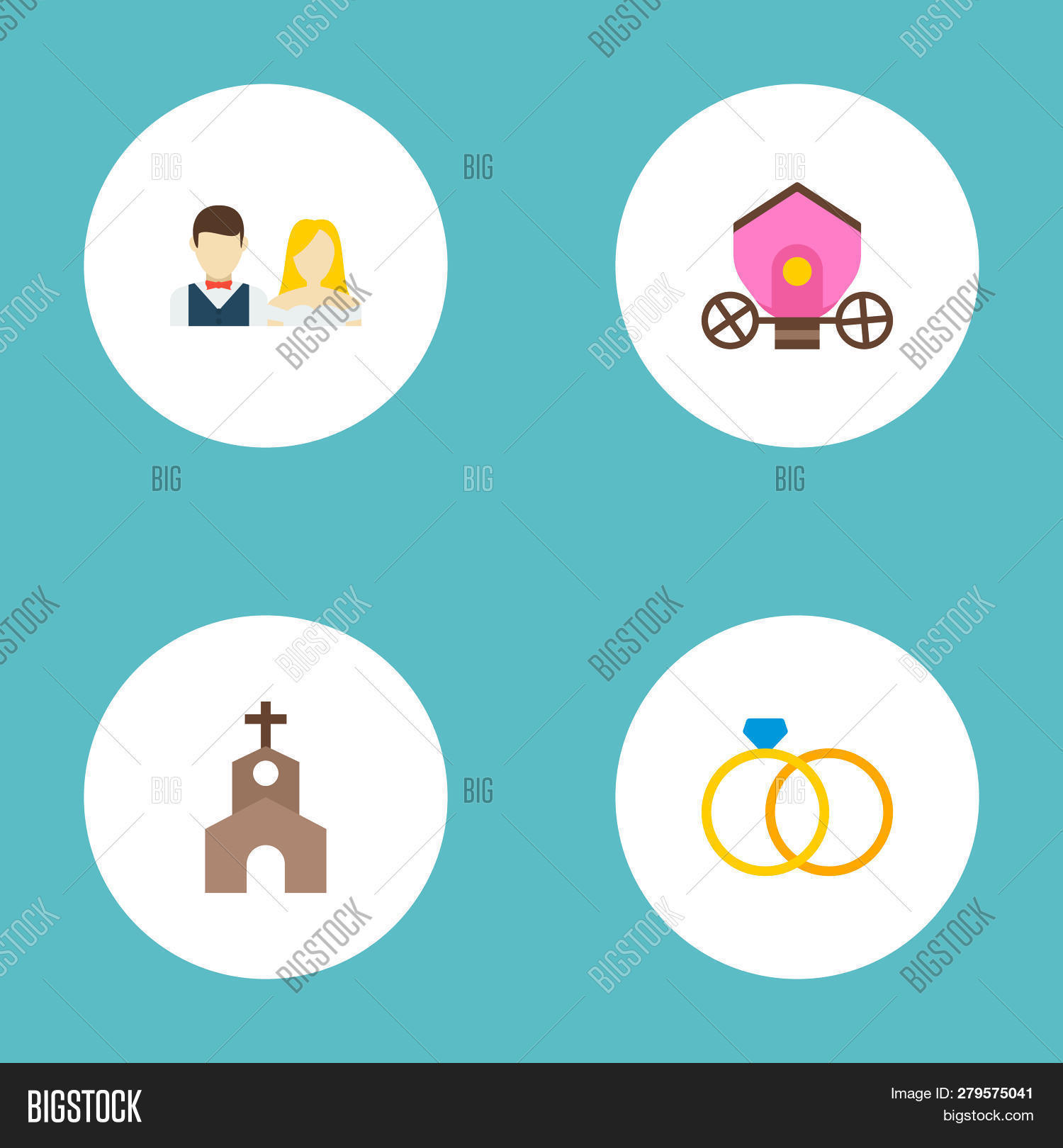 Set Marriage Icons Image & Photo (Free Trial) | Bigstock