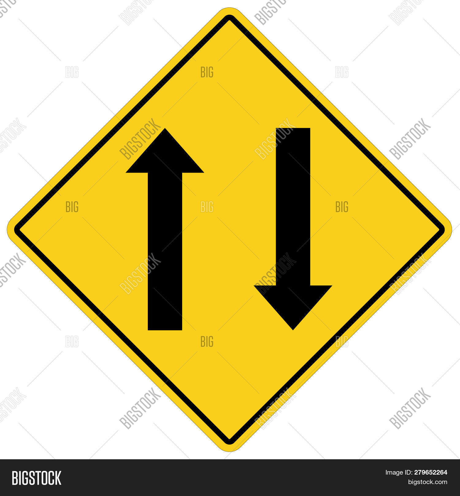 Two Way Traffic Ahead Image & Photo (Free Trial) | Bigstock