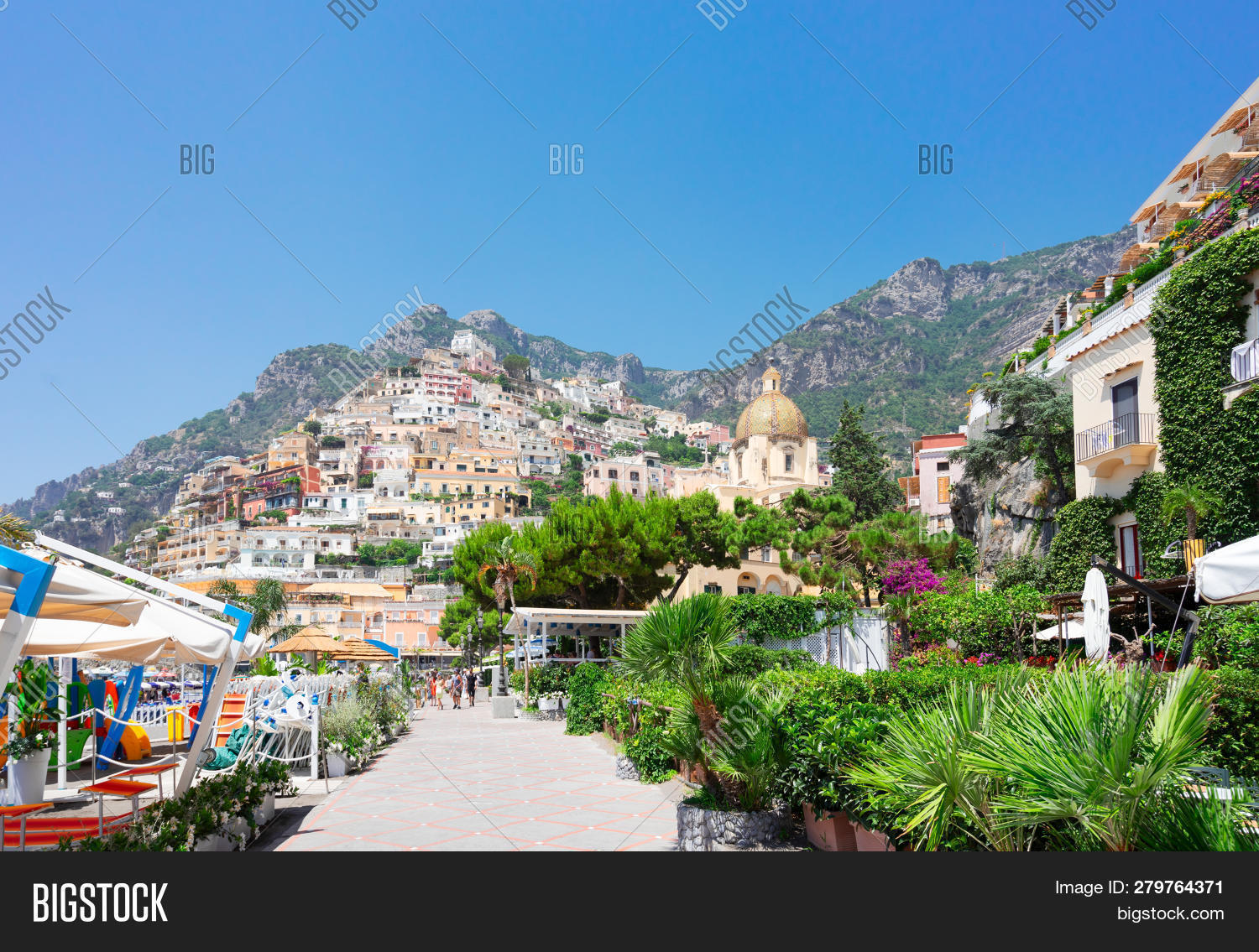 Positano Beach Street Image & Photo (Free Trial) | Bigstock