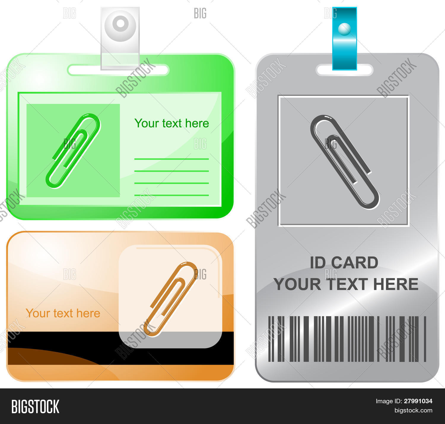 Clip. Vector Id Cards Vector & Photo (Free Trial) | Bigstock