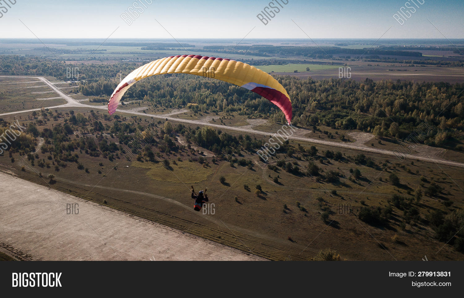 Paraglider Flies Over Image & Photo (Free Trial) | Bigstock