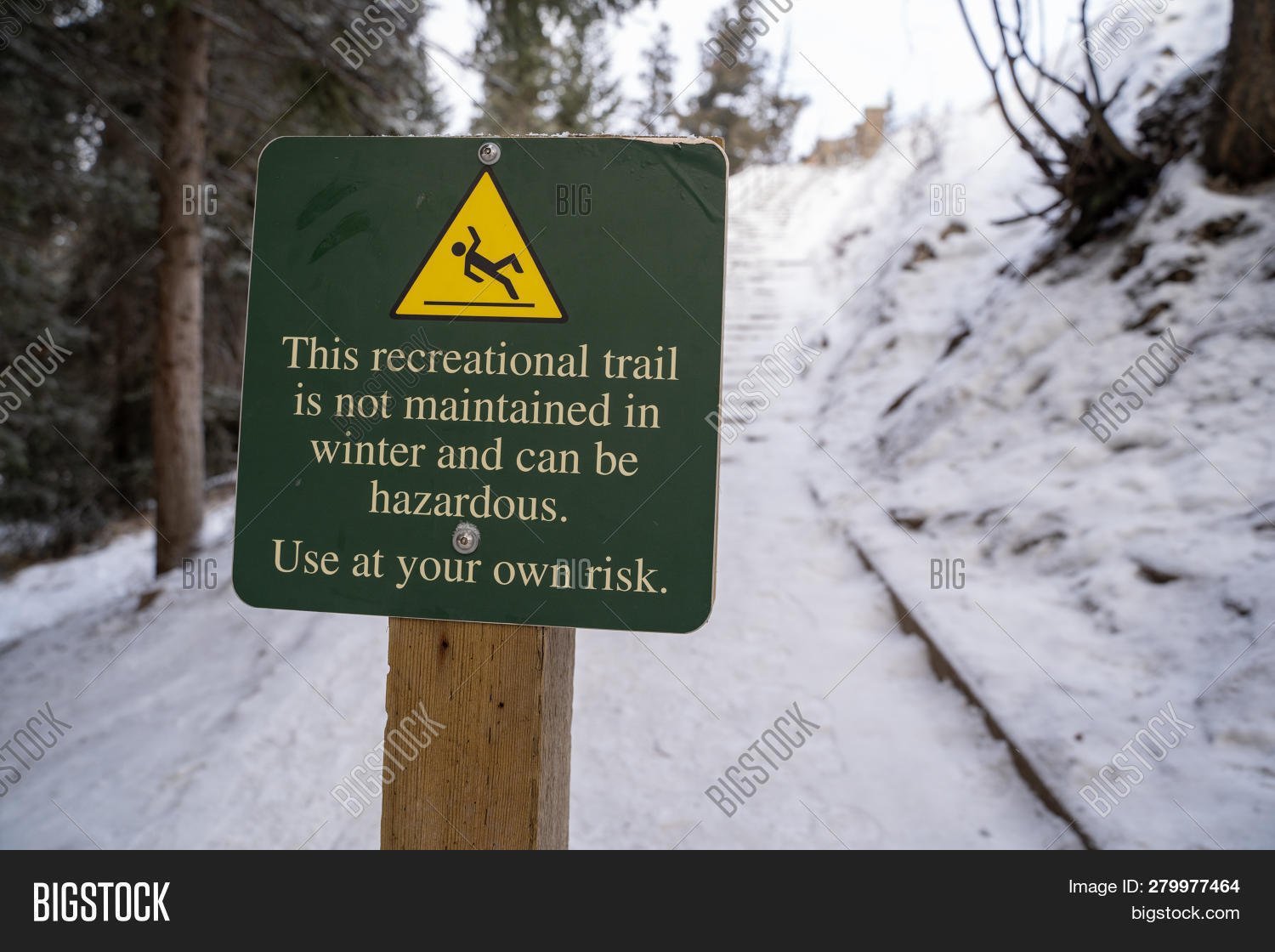 Sign Warning Hikers Image & Photo (Free Trial) | Bigstock
