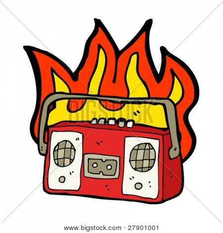 Retro Burning Radio Vector & Photo (Free Trial) | Bigstock