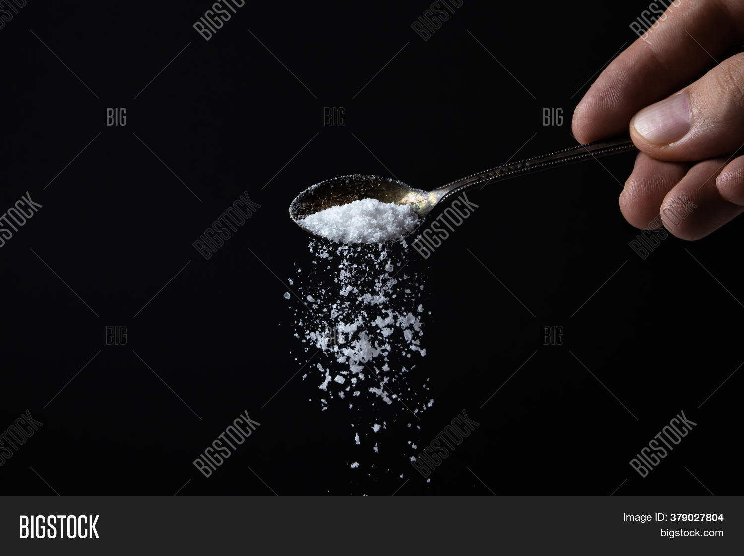 Salt Poured Spoon On Image & Photo (Free Trial) | Bigstock