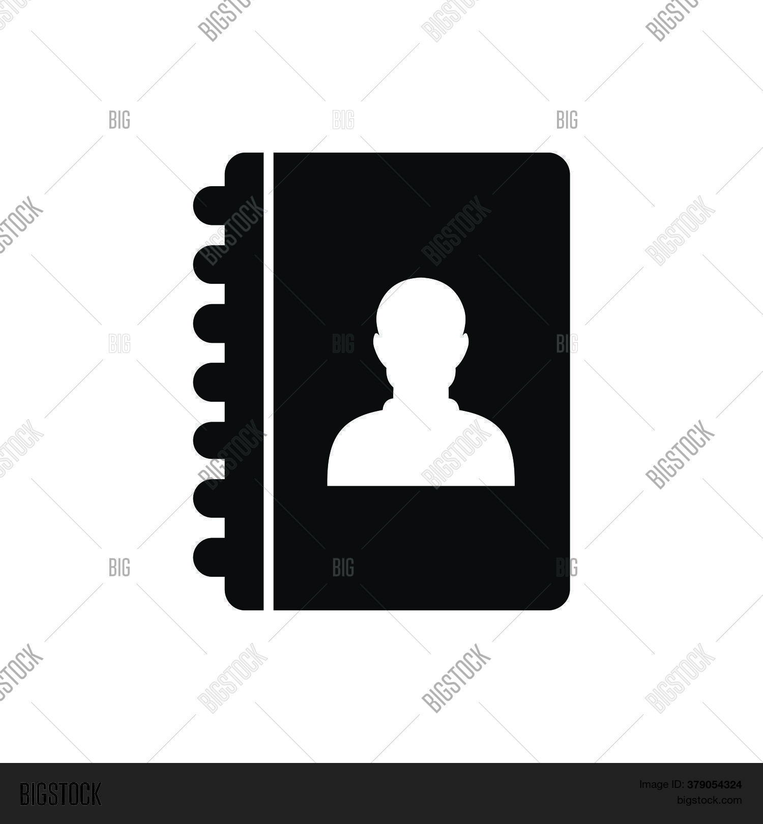 Contact Book Icon Vector & Photo (Free Trial) | Bigstock