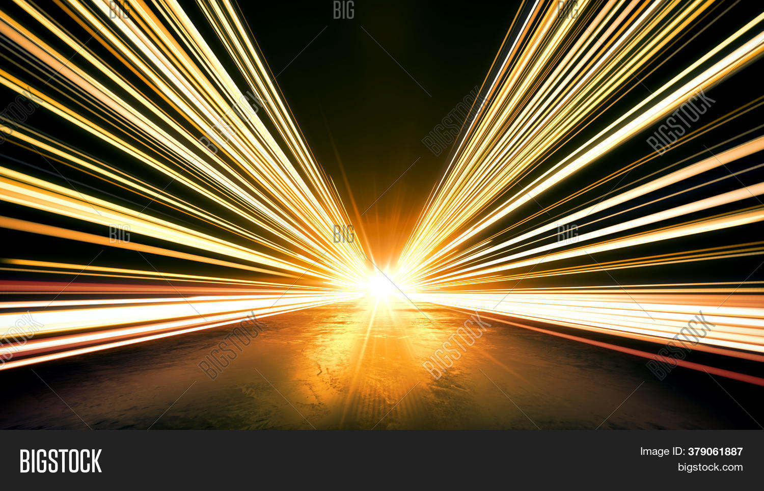 Gold Speed Line Lights Image & Photo (Free Trial) | Bigstock