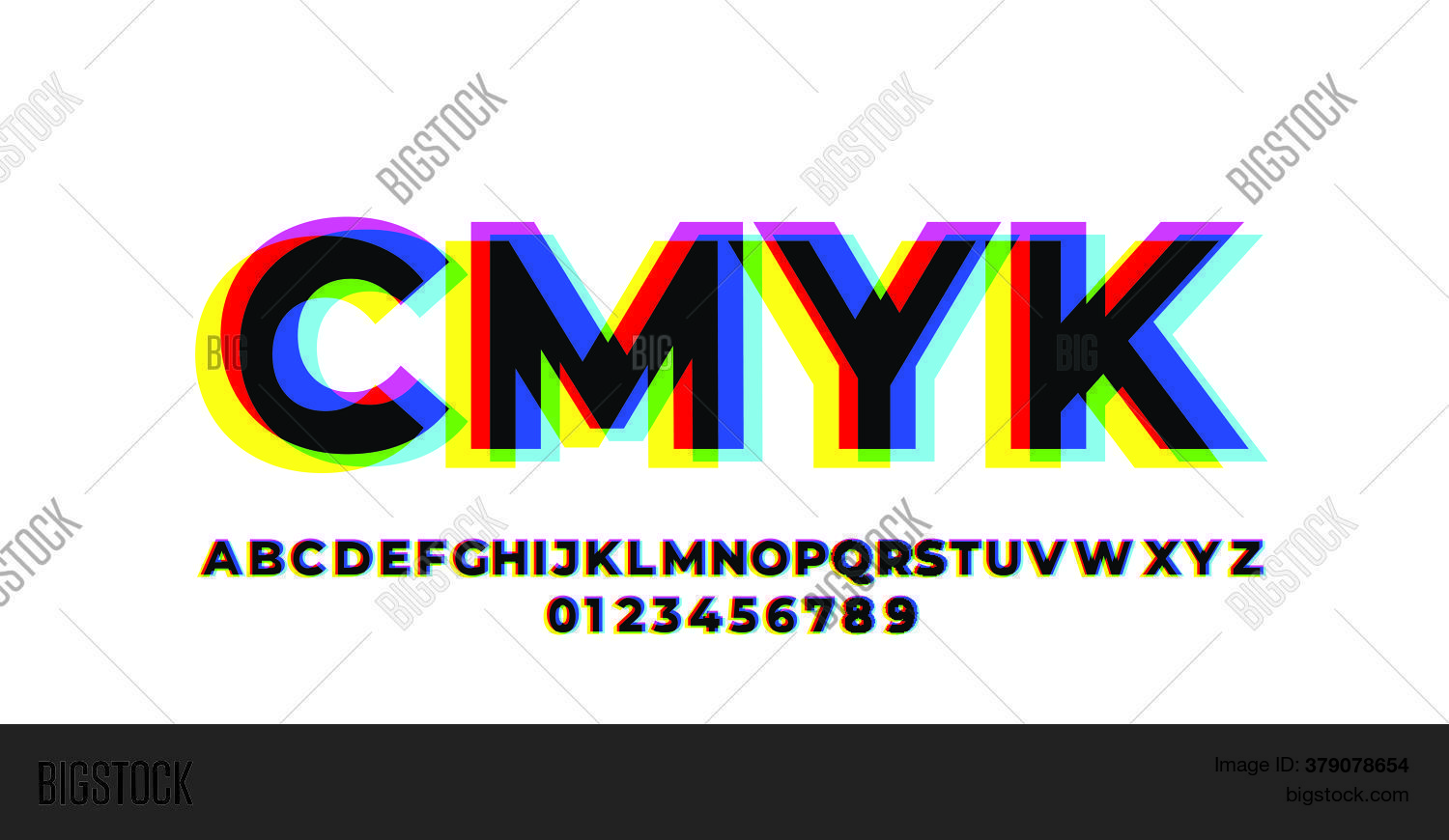 Cmyk Font Style Vector & Photo (Free Trial) | Bigstock