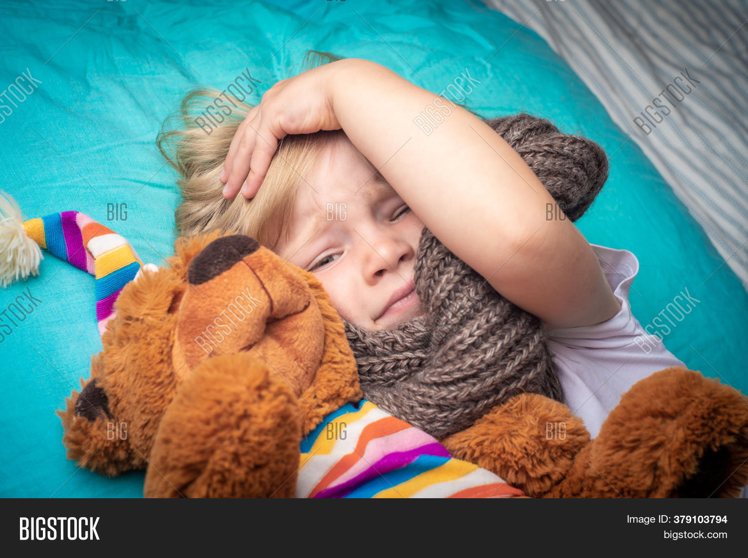 Child Lies Bed Image & Photo (Free Trial) | Bigstock