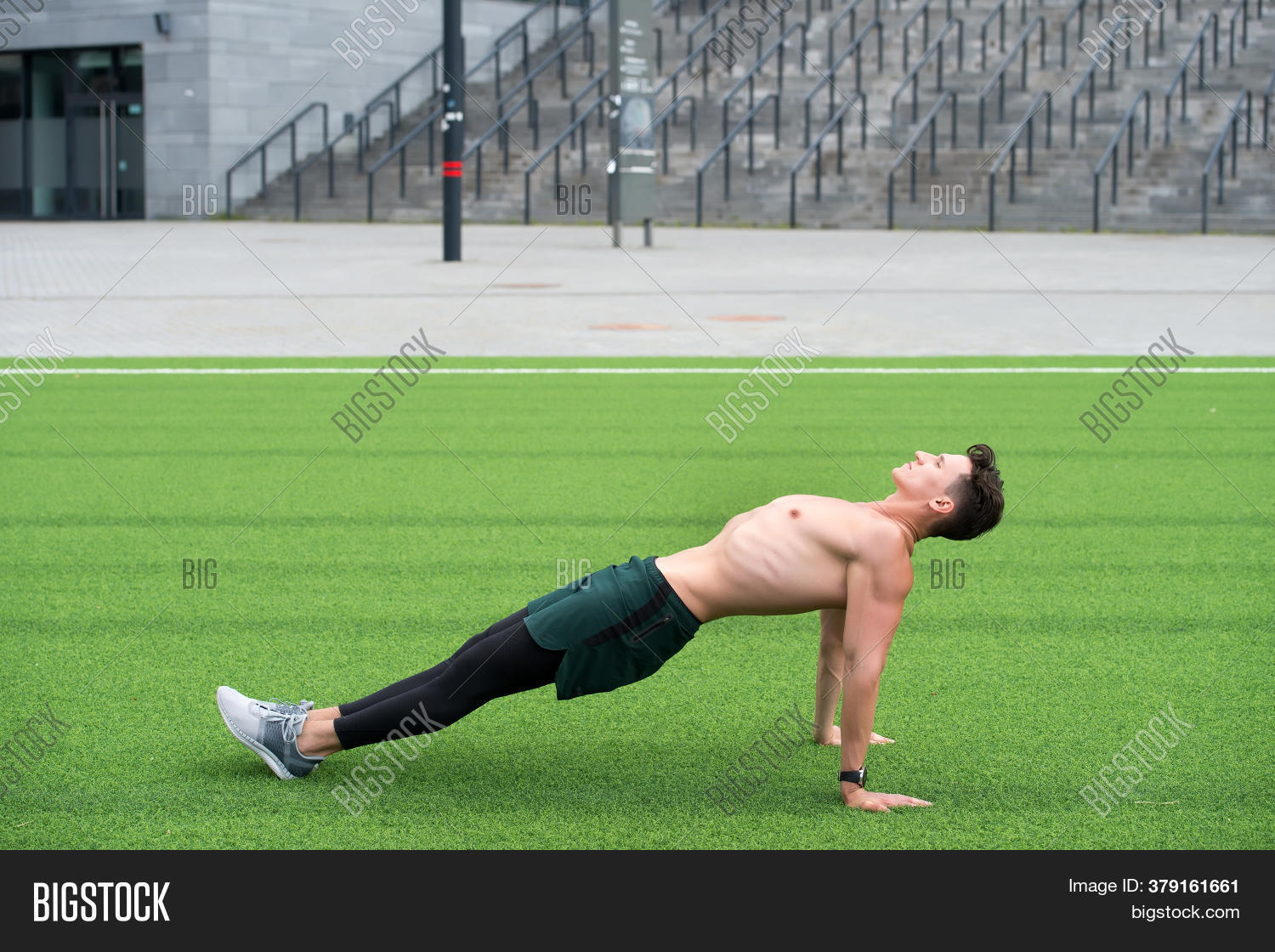 Sporty Man Making Back Image & Photo (Free Trial) | Bigstock