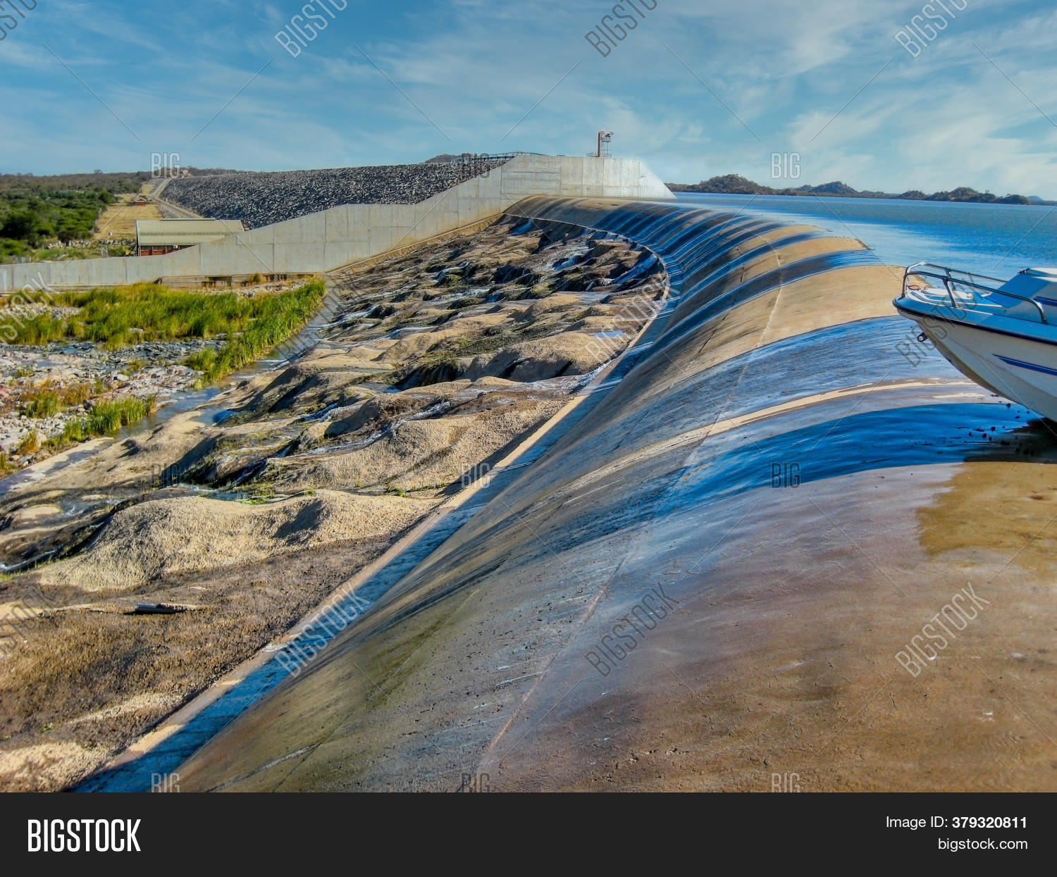 Concrete Man Made Dam Image & Photo (Free Trial) | Bigstock