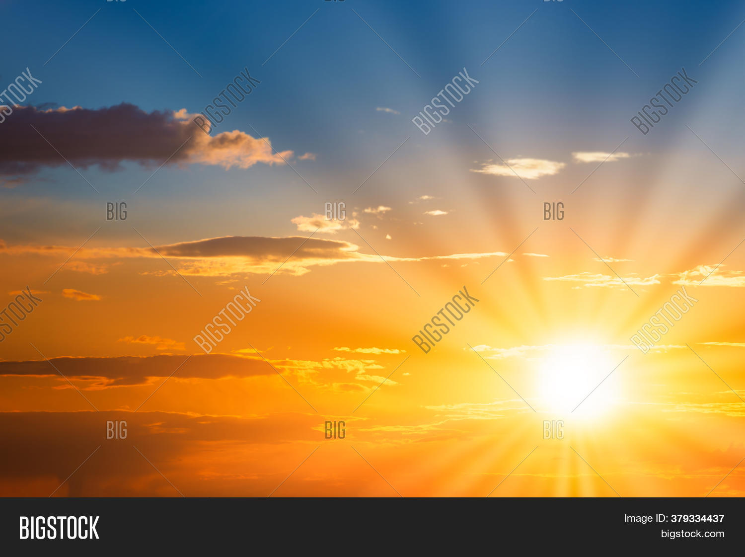 Sun Rays On Sunset Sky Image & Photo (Free Trial) | Bigstock