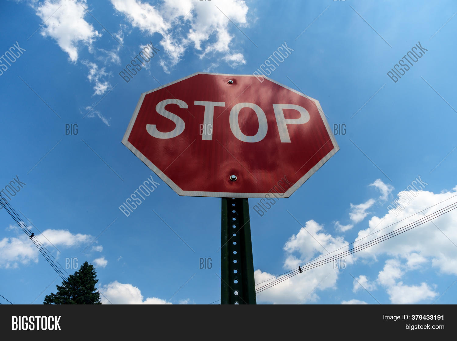 Stop Sign Blue Sky Image & Photo (Free Trial) | Bigstock