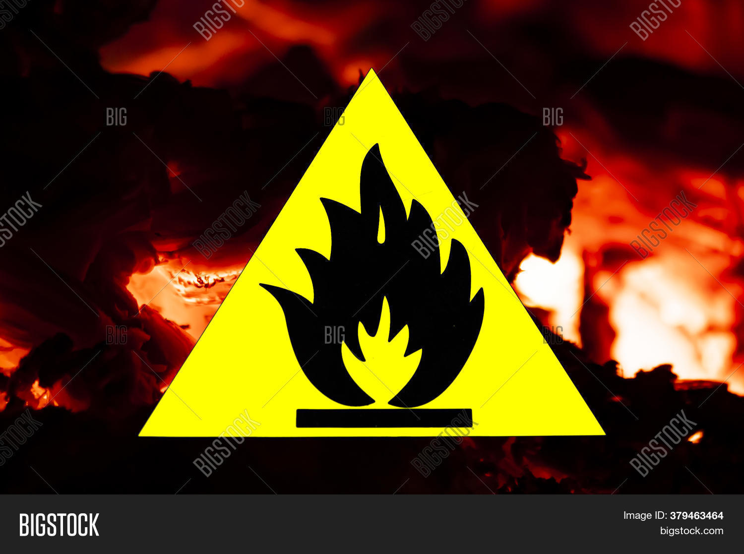 Fire Warning Sign On Image & Photo (Free Trial) | Bigstock