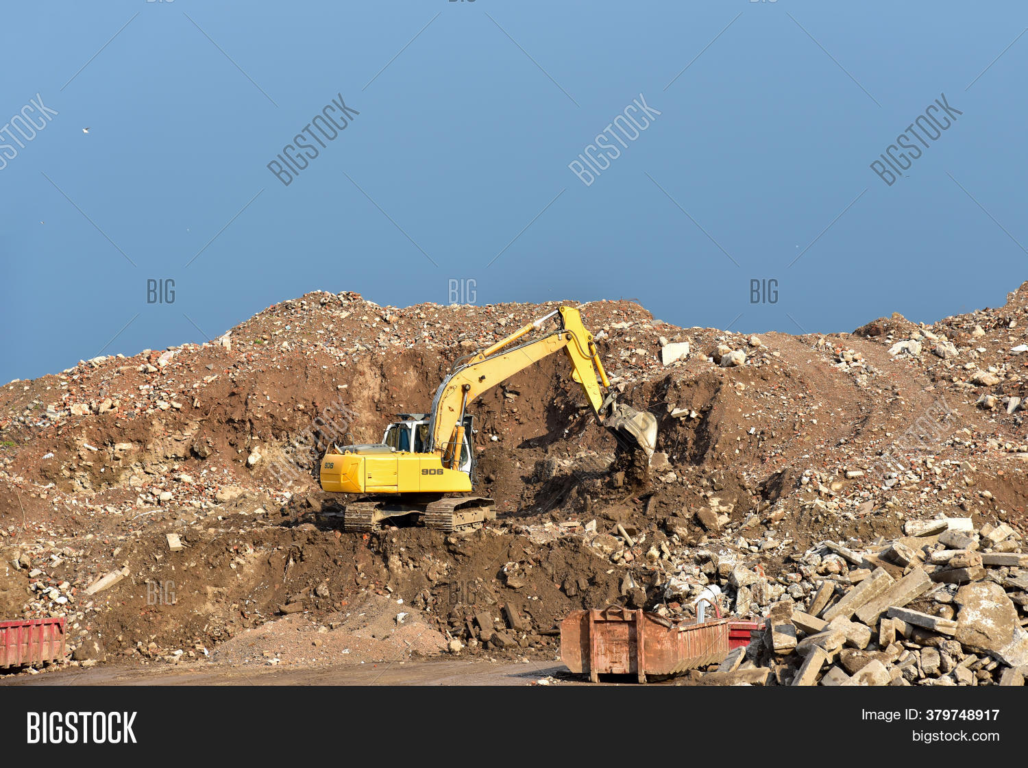 Excavator Landfill Image & Photo (Free Trial) | Bigstock