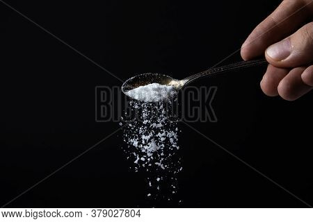 Salt Poured Spoon On Image & Photo (Free Trial) | Bigstock