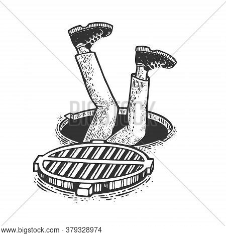 Man Falling Into Open Vector & Photo (Free Trial) | Bigstock