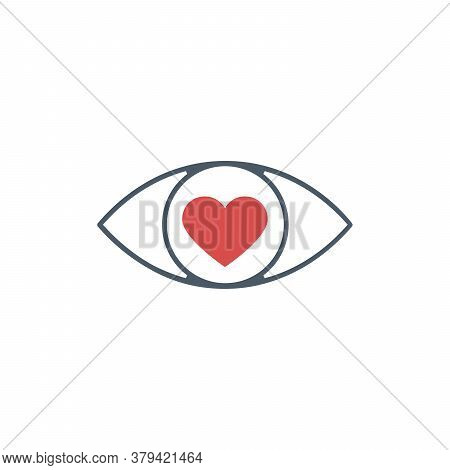 Eye Heart Icon. Love Vector & Photo (Free Trial) | Bigstock