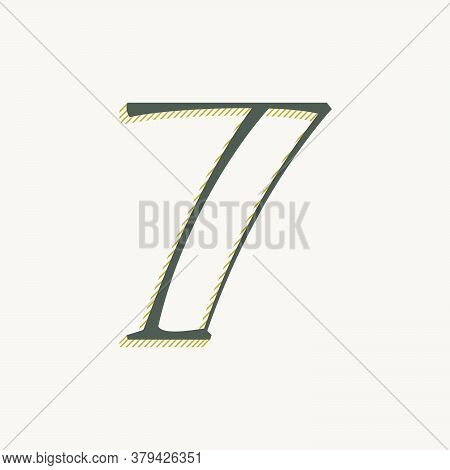 Elegant Number Seven Vector & Photo (Free Trial) | Bigstock