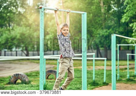 Strong Kid Doing Pull Image & Photo (Free Trial) | Bigstock