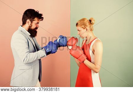 Man Woman Boxing Fight Image & Photo (Free Trial) | Bigstock