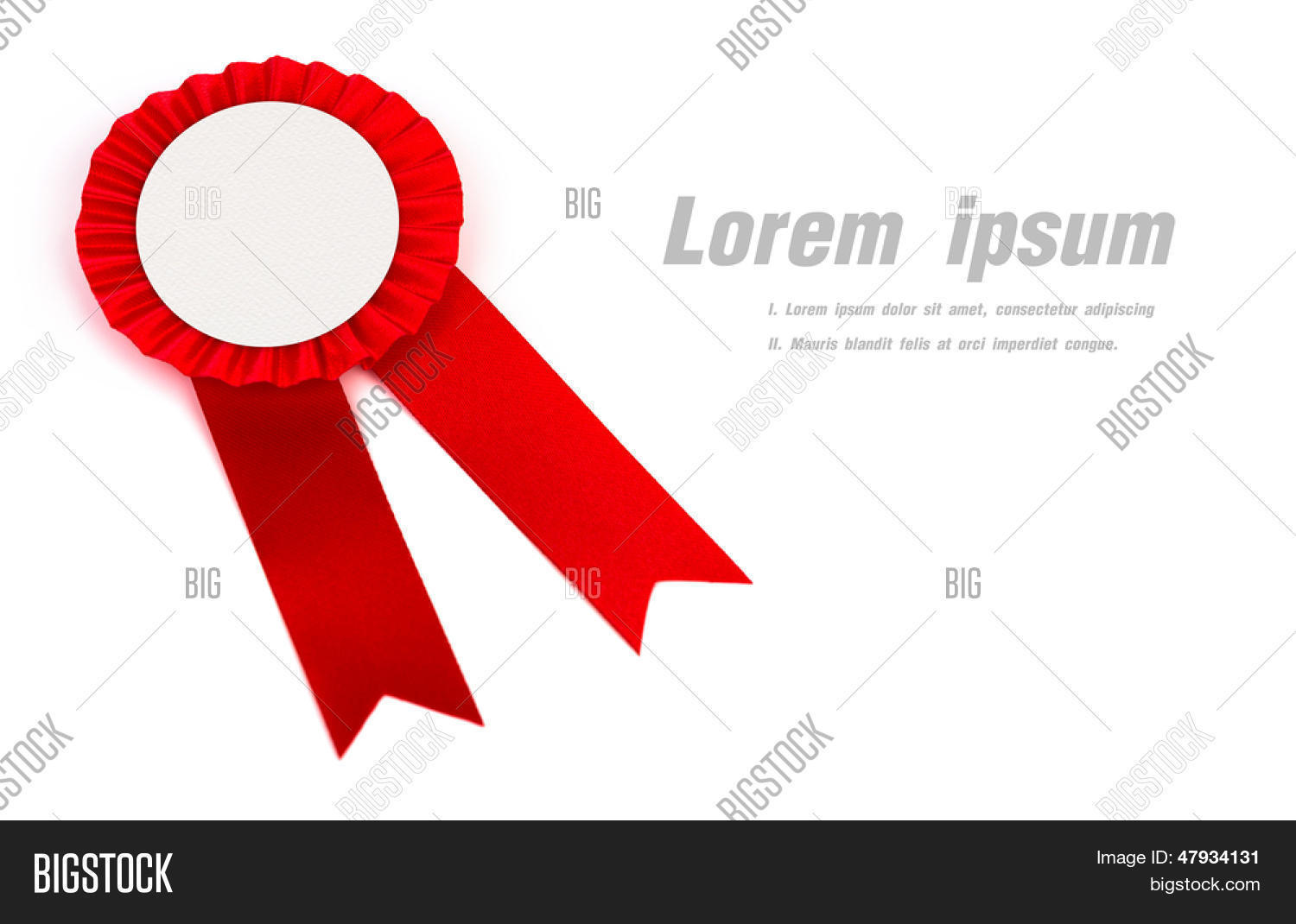 Red Award Ribbon Badge Image & Photo (Free Trial) | Bigstock