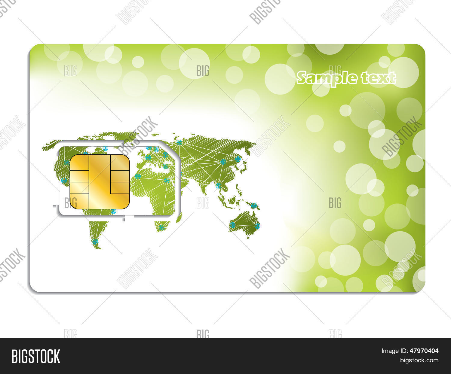 Sim Card Design World Vector & Photo (Free Trial) | Bigstock
