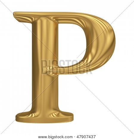 Golden Letter P. Gold Image & Photo (Free Trial) | Bigstock
