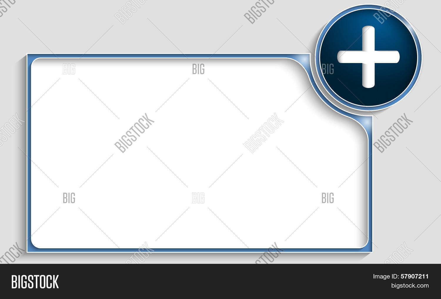 Blue Text Frame Plus Vector & Photo (Free Trial) | Bigstock