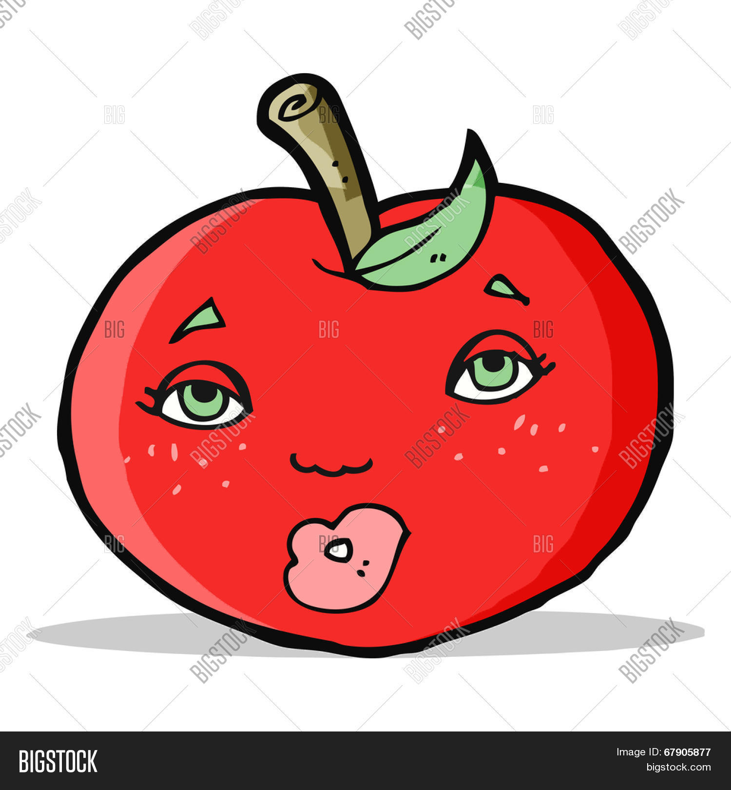 Cartoon Apple Face Image & Photo (Free Trial) | Bigstock