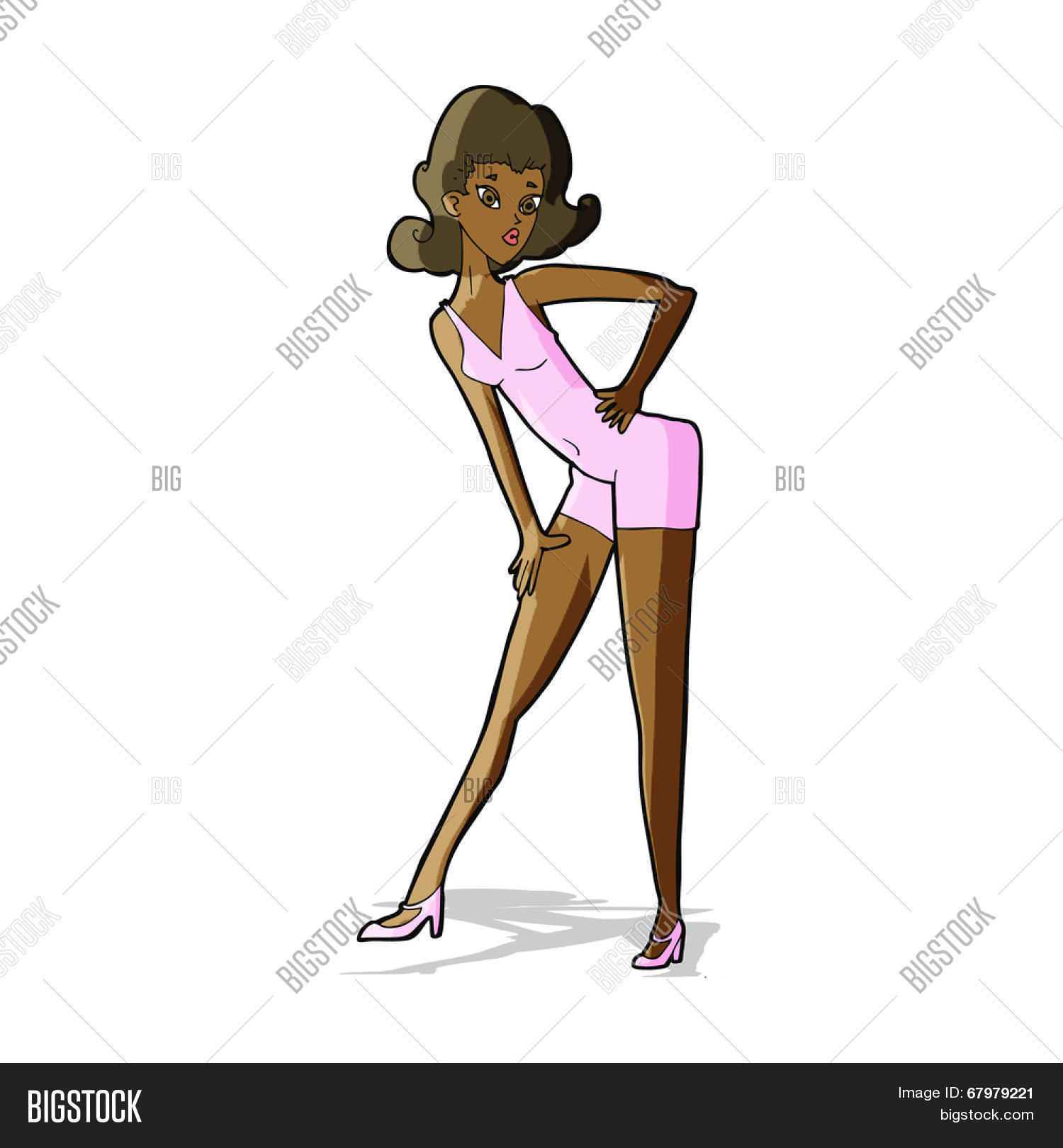 Cartoon Model Woman Vector & Photo (Free Trial) | Bigstock
