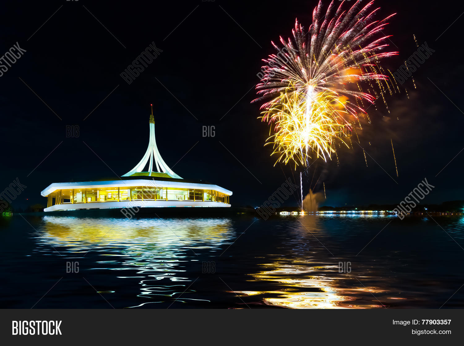 Fireworks On Black Sky Image & Photo (Free Trial) | Bigstock