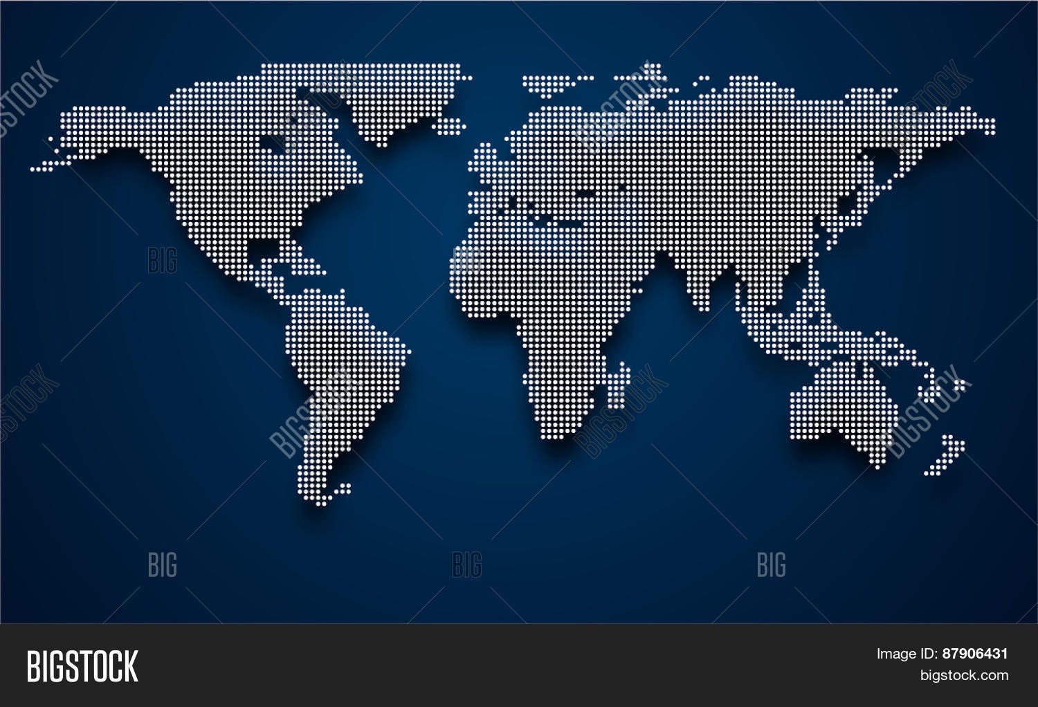 Halftone World Map Vector & Photo (Free Trial) | Bigstock