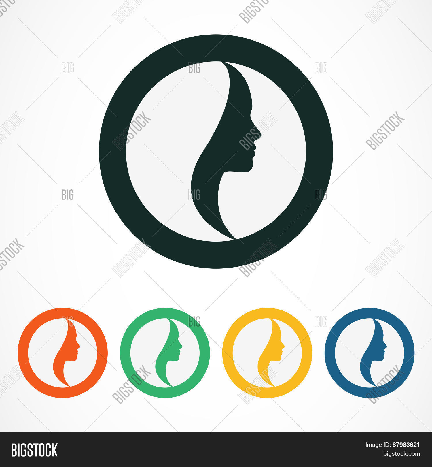 Woman's Face Circle Vector & Photo (Free Trial) | Bigstock