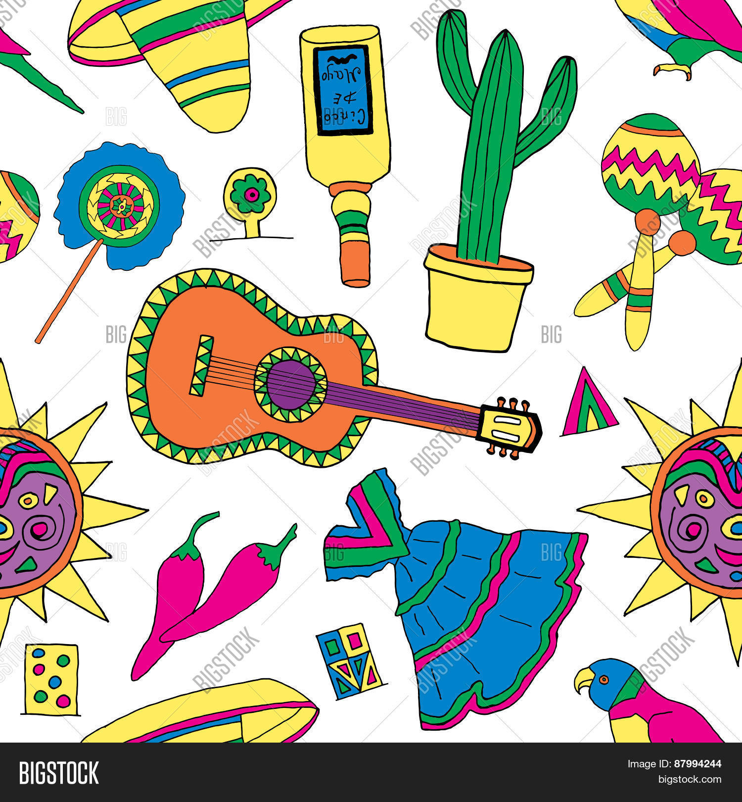 Fiesta Elements Vector & Photo (Free Trial) | Bigstock