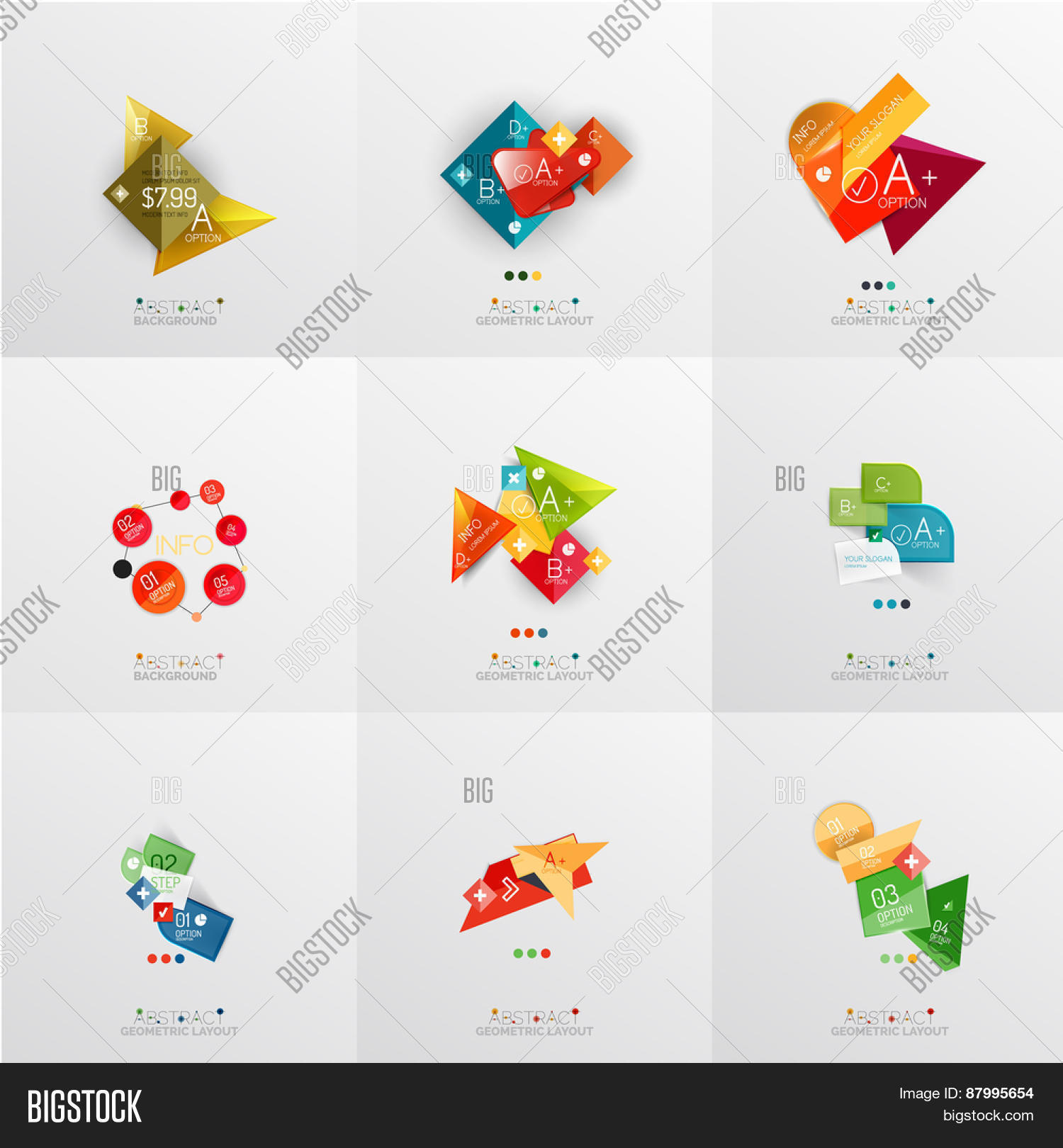 Set Paper Graphic Vector & Photo (Free Trial) | Bigstock