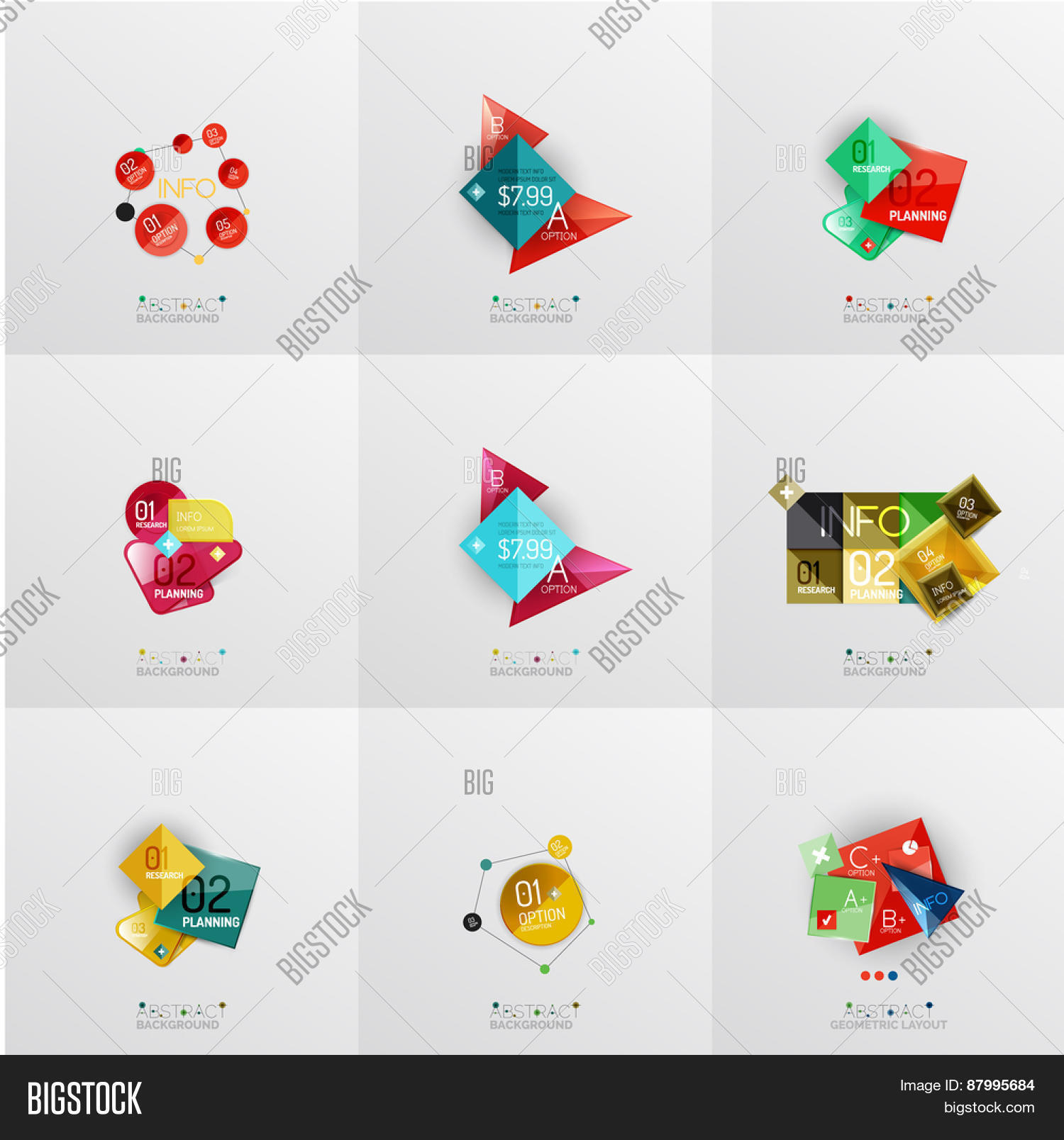Set Paper Graphic Vector & Photo (Free Trial) | Bigstock
