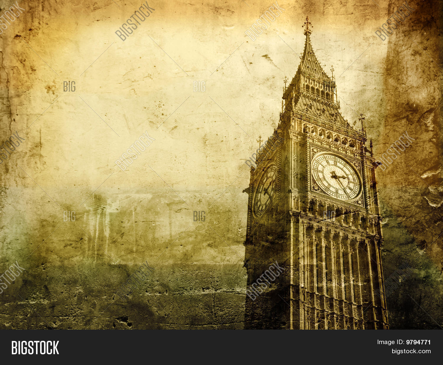 Big Ben Vintage Image & Photo (Free Trial) | Bigstock