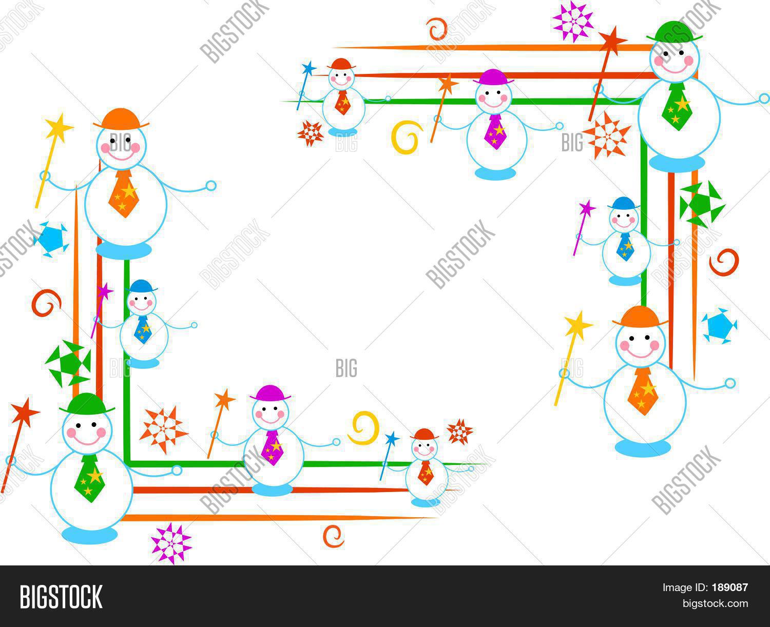 Snowman Borders Image & Photo (Free Trial) | Bigstock