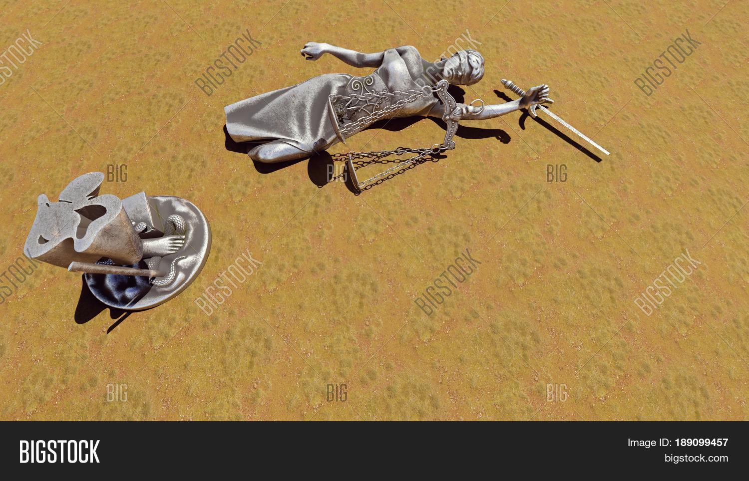 Broken Lady Justice 3d Image & Photo (Free Trial) | Bigstock