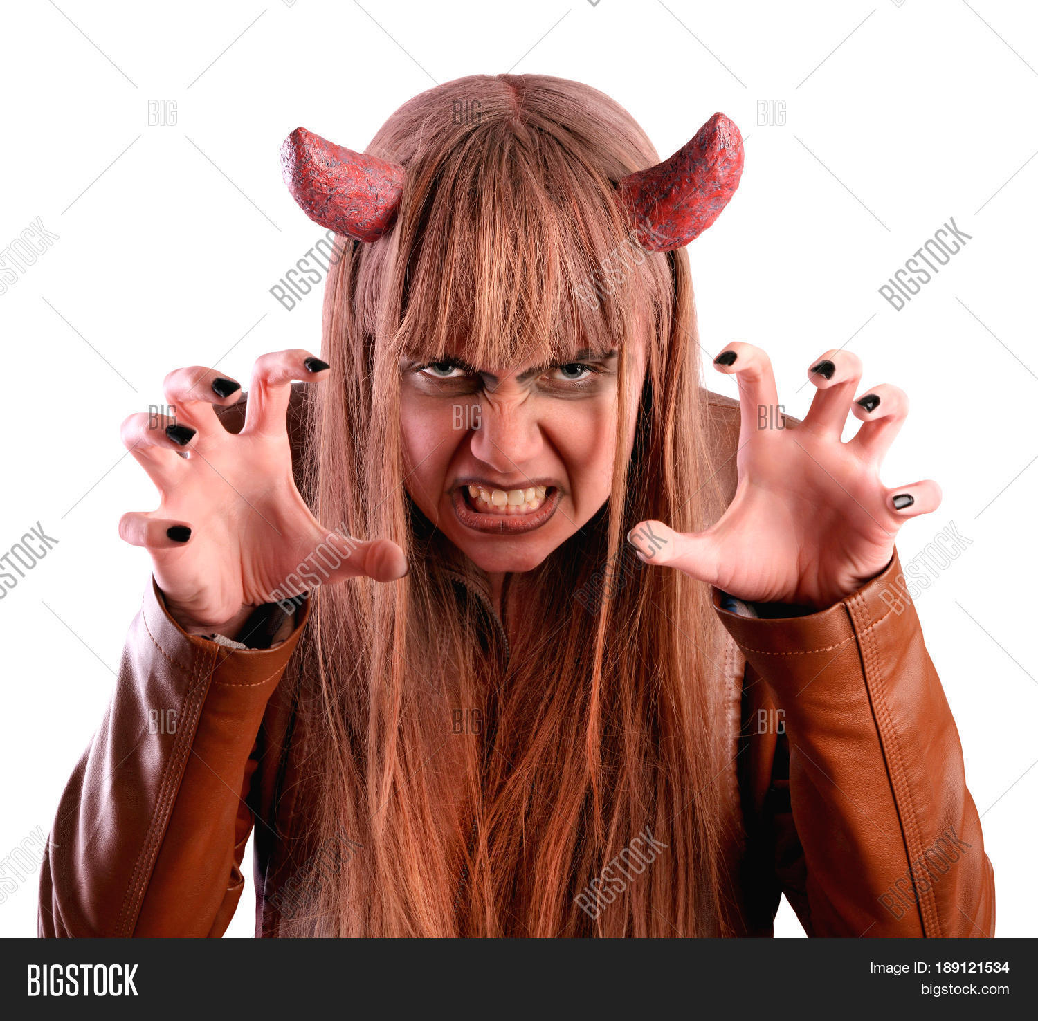 Girl Frightens Under Image & Photo (Free Trial) | Bigstock