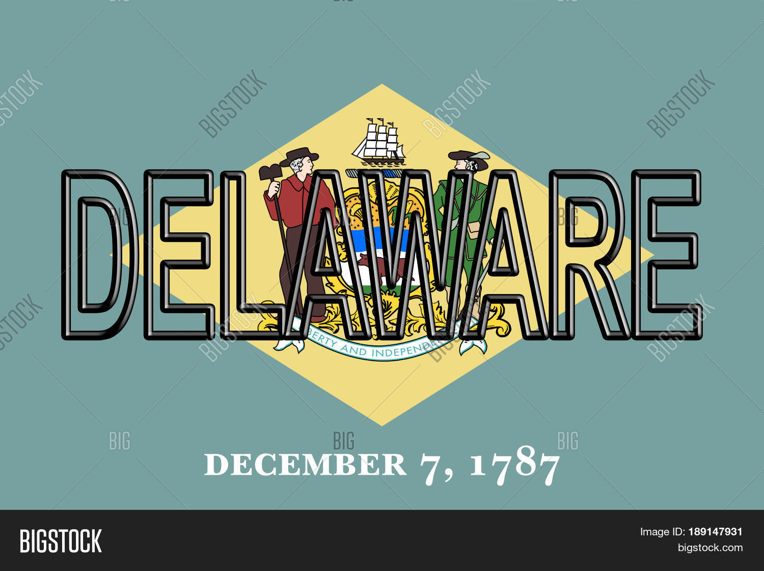 Flag Delaware Word Image & Photo (Free Trial) | Bigstock