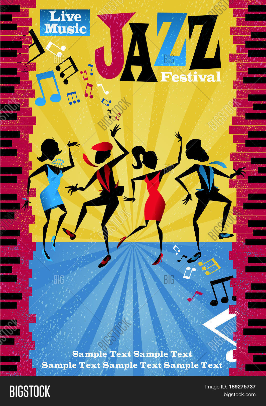 Retro Styled Jazz Vector & Photo (Free Trial) | Bigstock