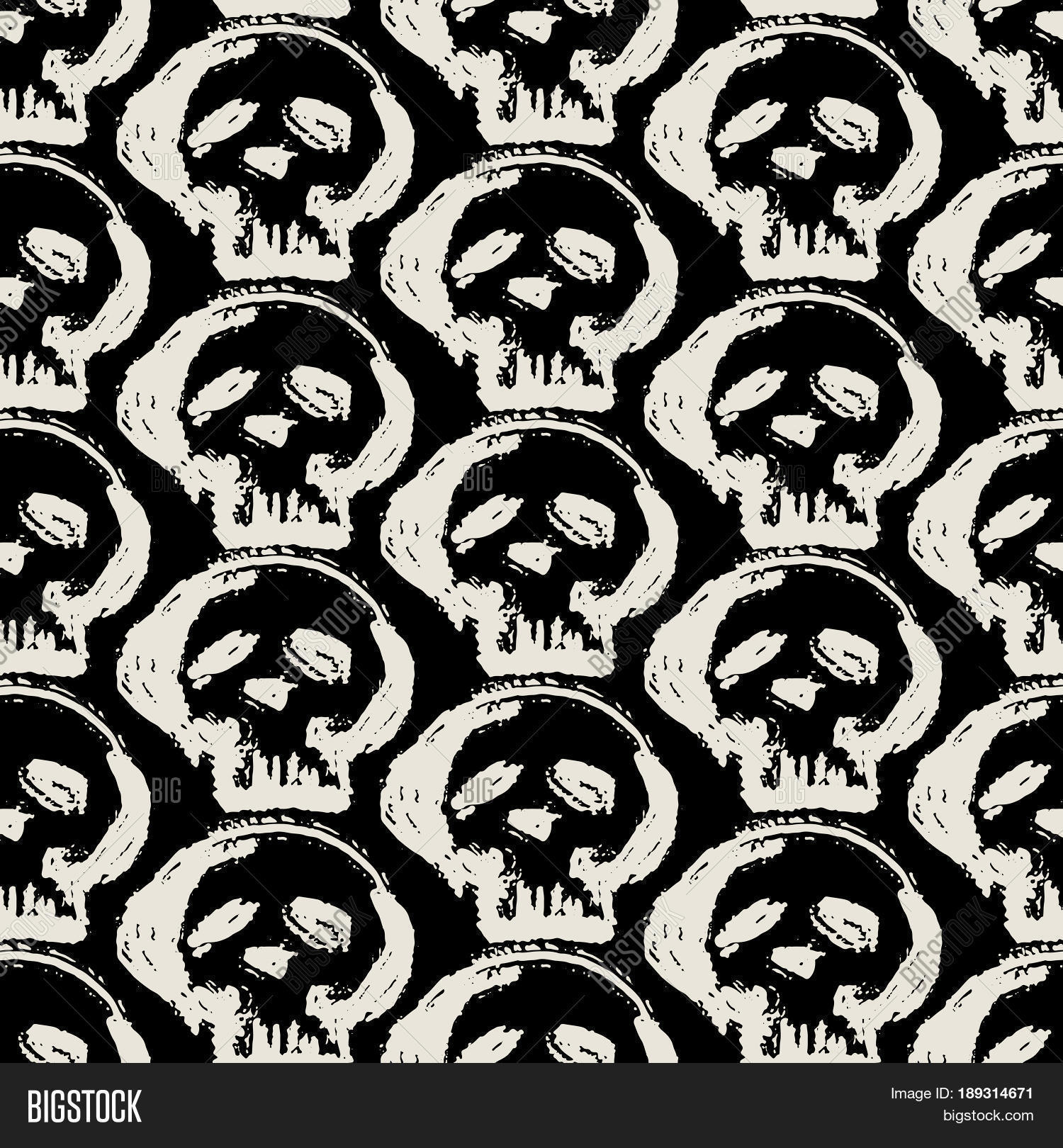 Seamless Skulls Vector & Photo (Free Trial) | Bigstock