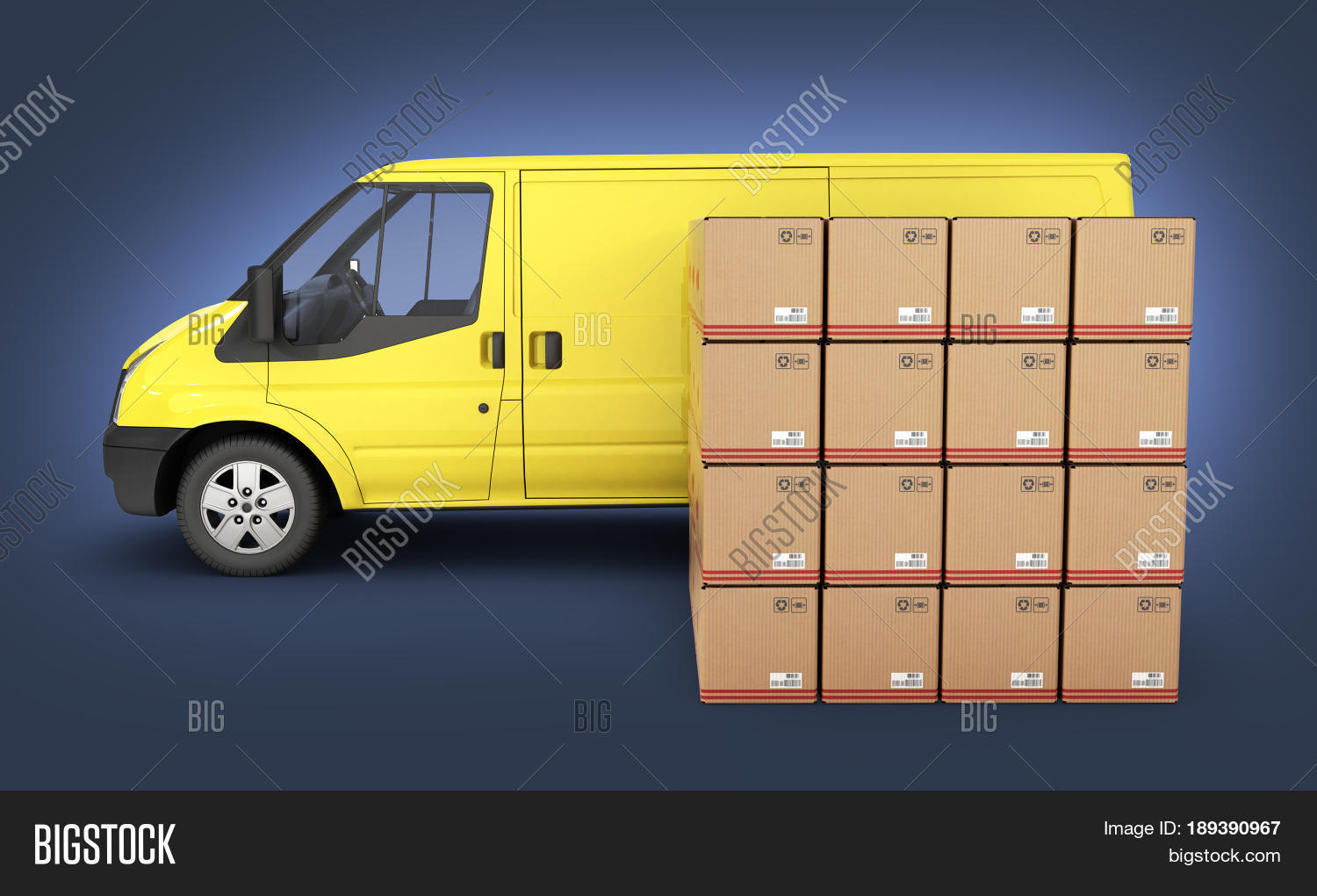 Yellow Delivery Van Image & Photo (Free Trial) | Bigstock